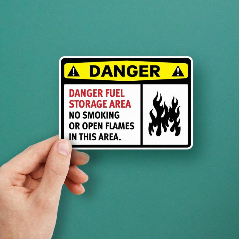 Danger Fuel Storage Area Sticker - Stickers Factory