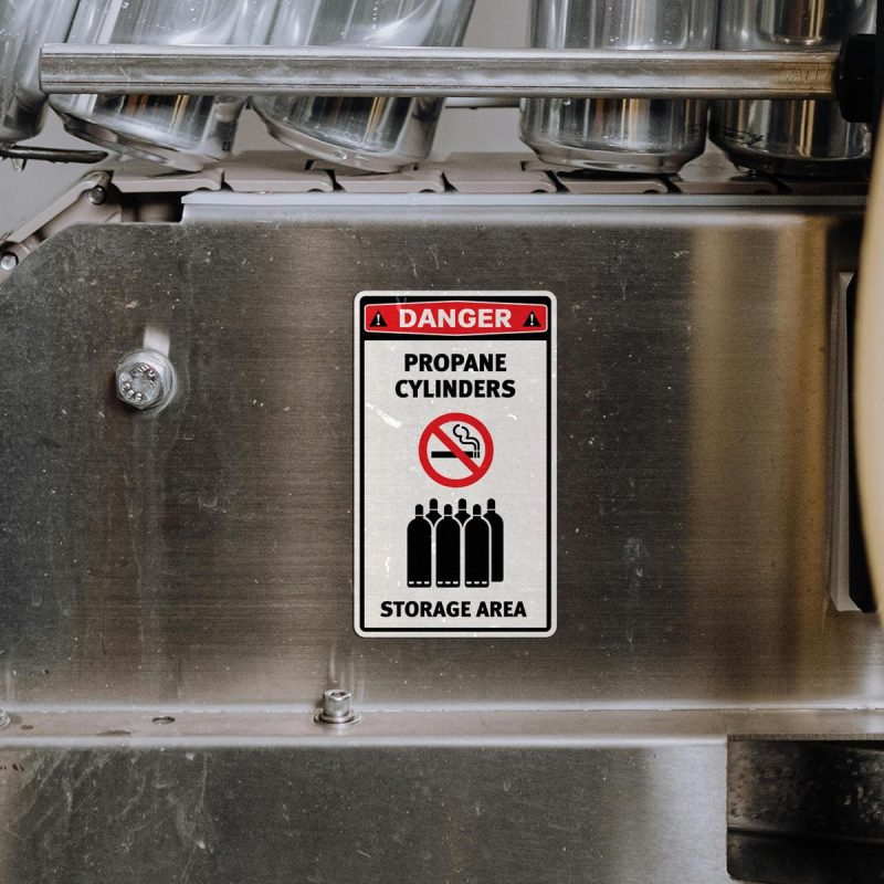 "Danger: Propane Cylinders Storage Area" Safety Sign - Stickers Factory