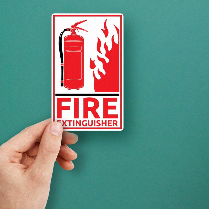 Fire Extinguisher Safety Sign Sticker - Stickers Factory