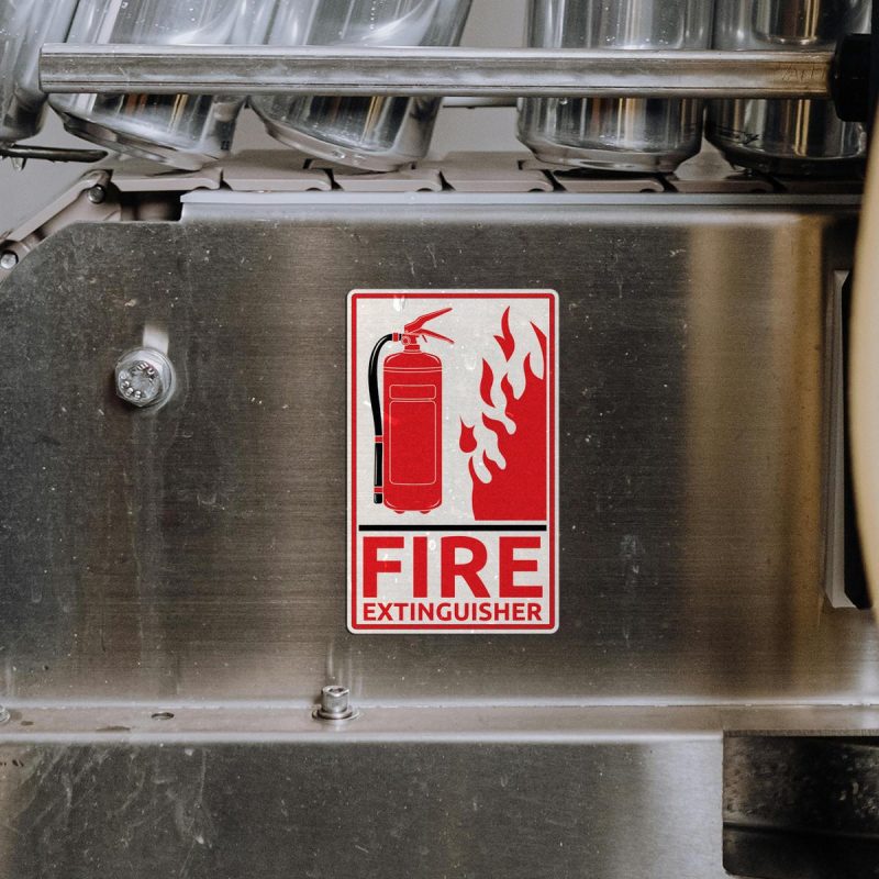 Fire Extinguisher Safety Sign Sticker - Stickers Factory