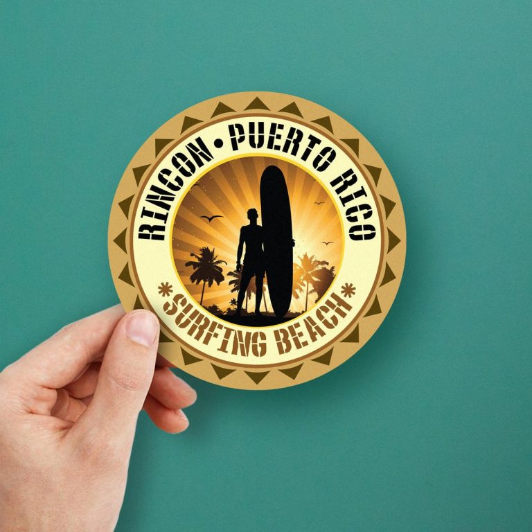 Rincón Puerto Rico Surfing Beach Decal - Stickers Factory