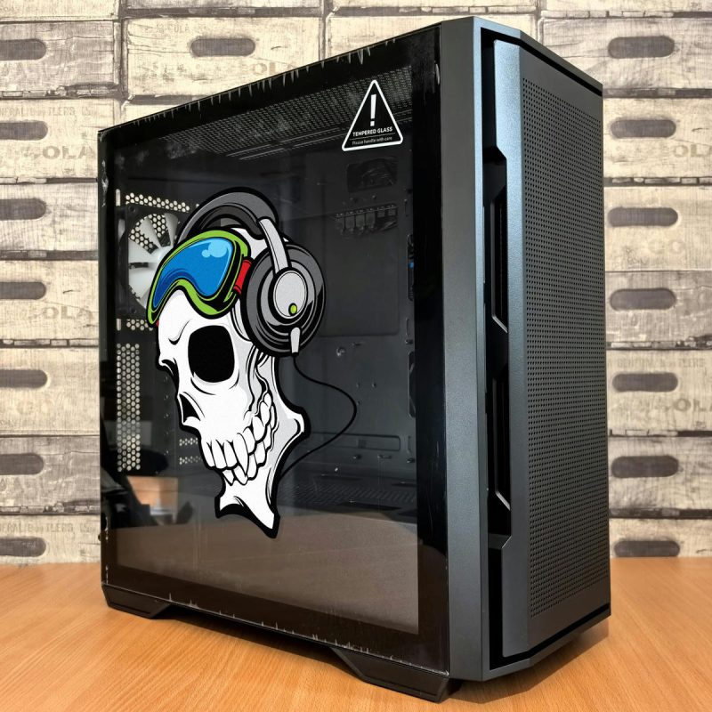 Skull with Headphones and Goggles Sticker - Stickers Factory