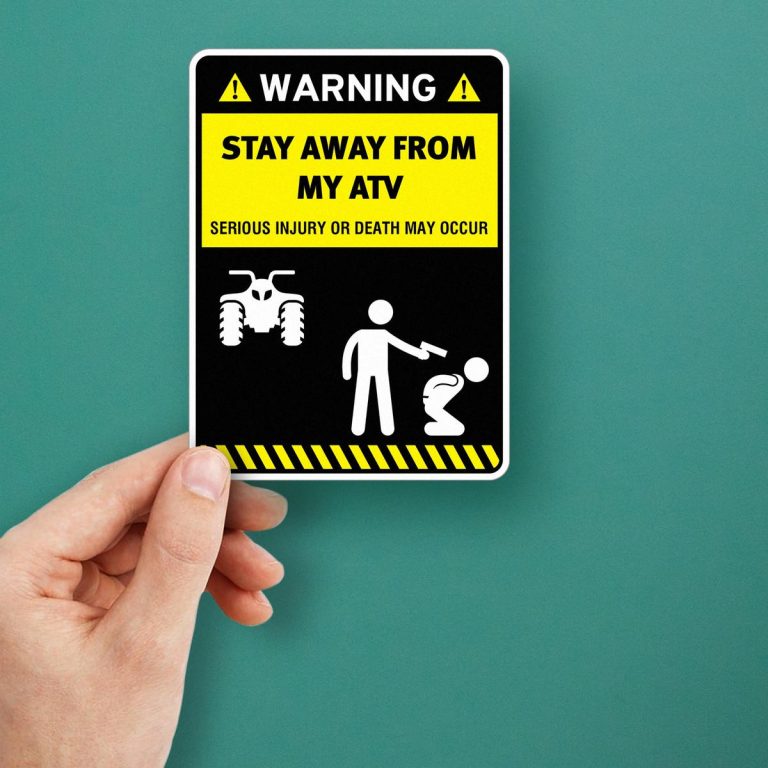 "Stay Away from My ATV" Warning Sticker - Stickers Factory