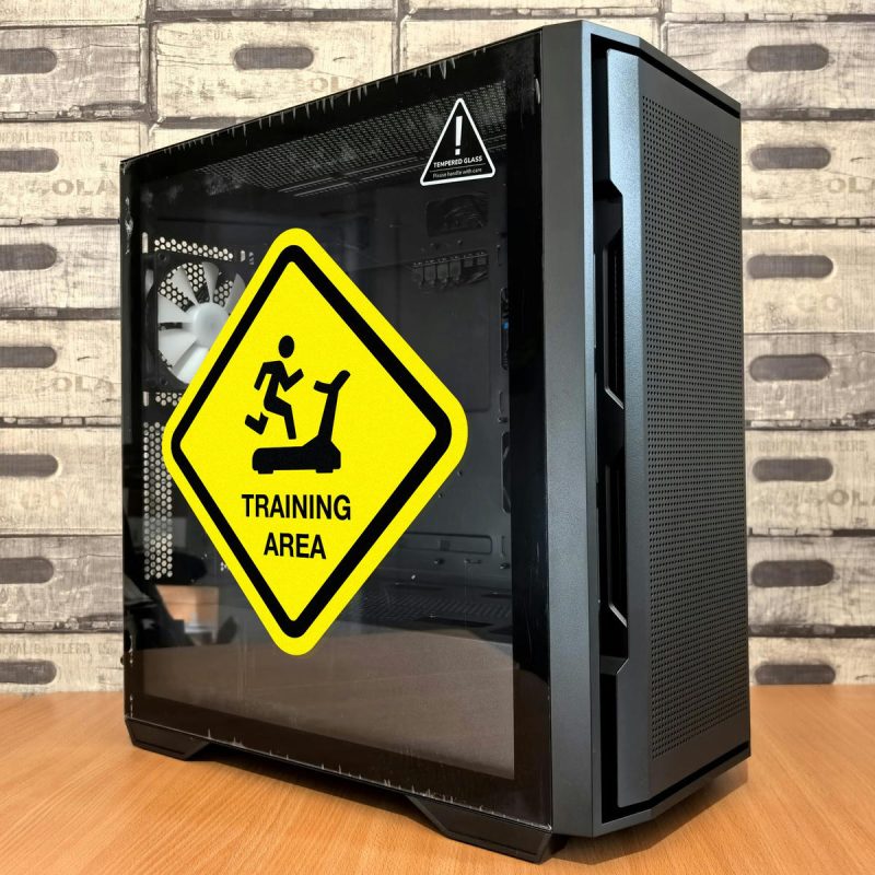 Training Area Warning Sign Sticker - Stickers Factory