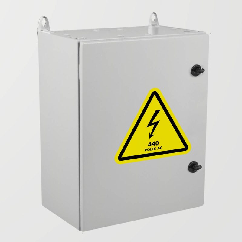 Warning 440 Volts AC Safety Sticker - Stickers Factory