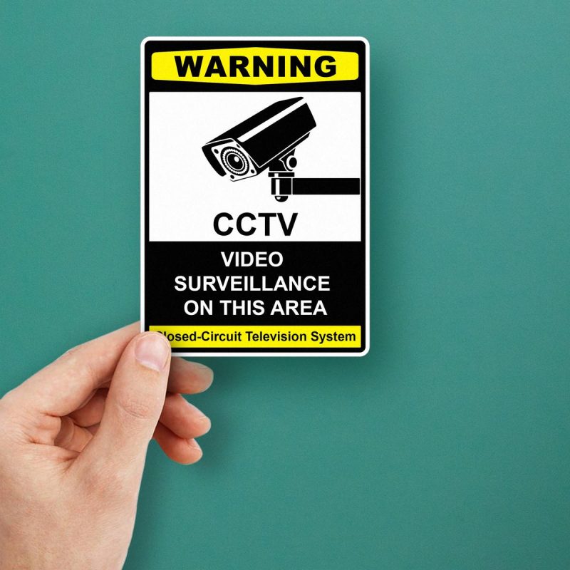 Warning CCTV Video Surveillance Sticker - Stickers Factory