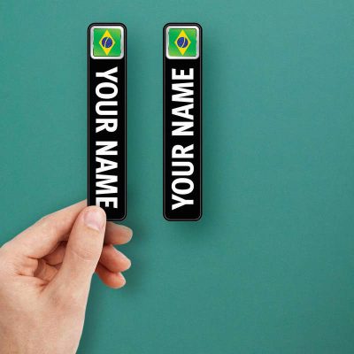 Custom Brazilian Flag Name Stickers - Stickers Factory