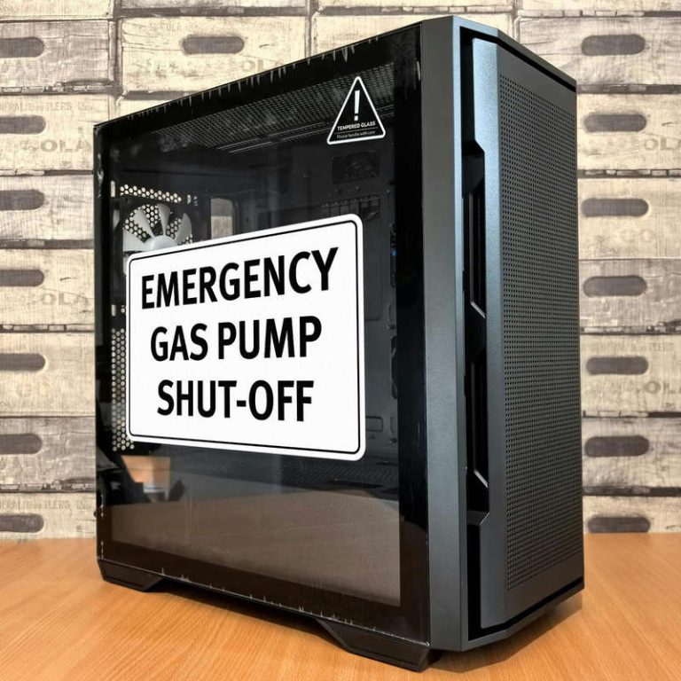 Emergency Gas Pump Shut - Stickers Factory