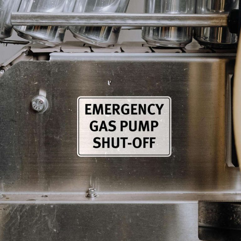 Emergency Gas Pump Shut - Stickers Factory