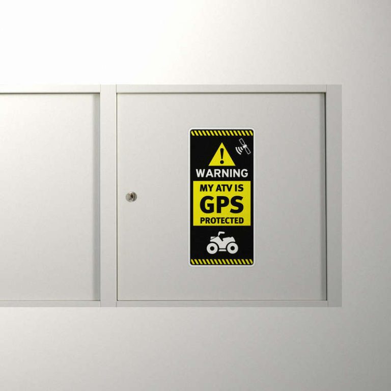 Warning GPS Protected ATV Sticker - Stickers Factory