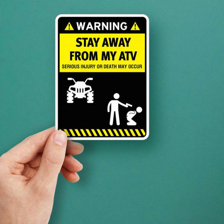 Funny Warning Sticker Stay Away from My ATV - Stickers Factory