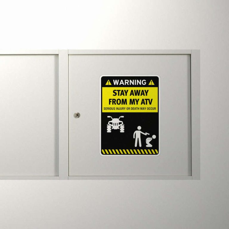 Funny Warning Sticker Stay Away from My ATV - Stickers Factory
