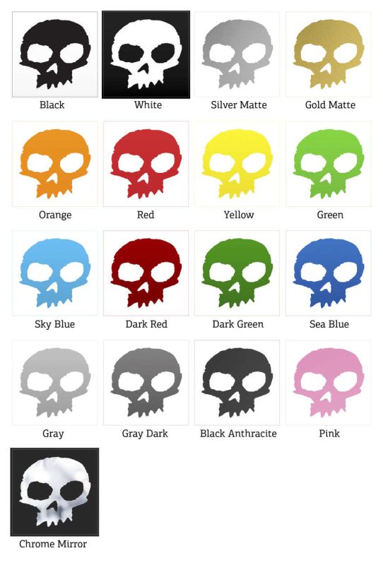 Zero Skateboards Skull Logo Silhouette Sticker - Stickers Factory
