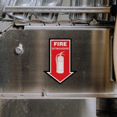Fire Extinguisher Directional Sign Decal - Stickers Factory