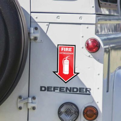 Fire Extinguisher Directional Sign Decal - Stickers Factory