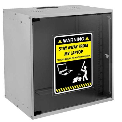 Funny Laptop Warning Decal - Stickers Factory