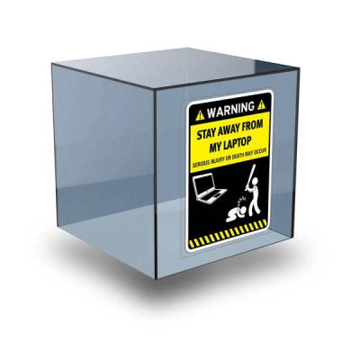Funny Laptop Warning Decal - Stickers Factory