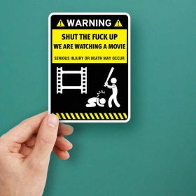 Funny Movie Watching Sticker - Stickers Factory