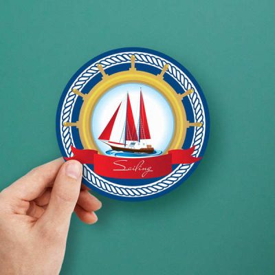 Sailing Boat Vinyl Sticker - Stickers Factory