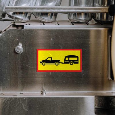 Trailer Hitch Warning Sticker - Stickers Factory