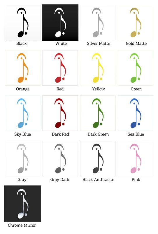 Whole Note Music Symbol Decal - Stickers Factory